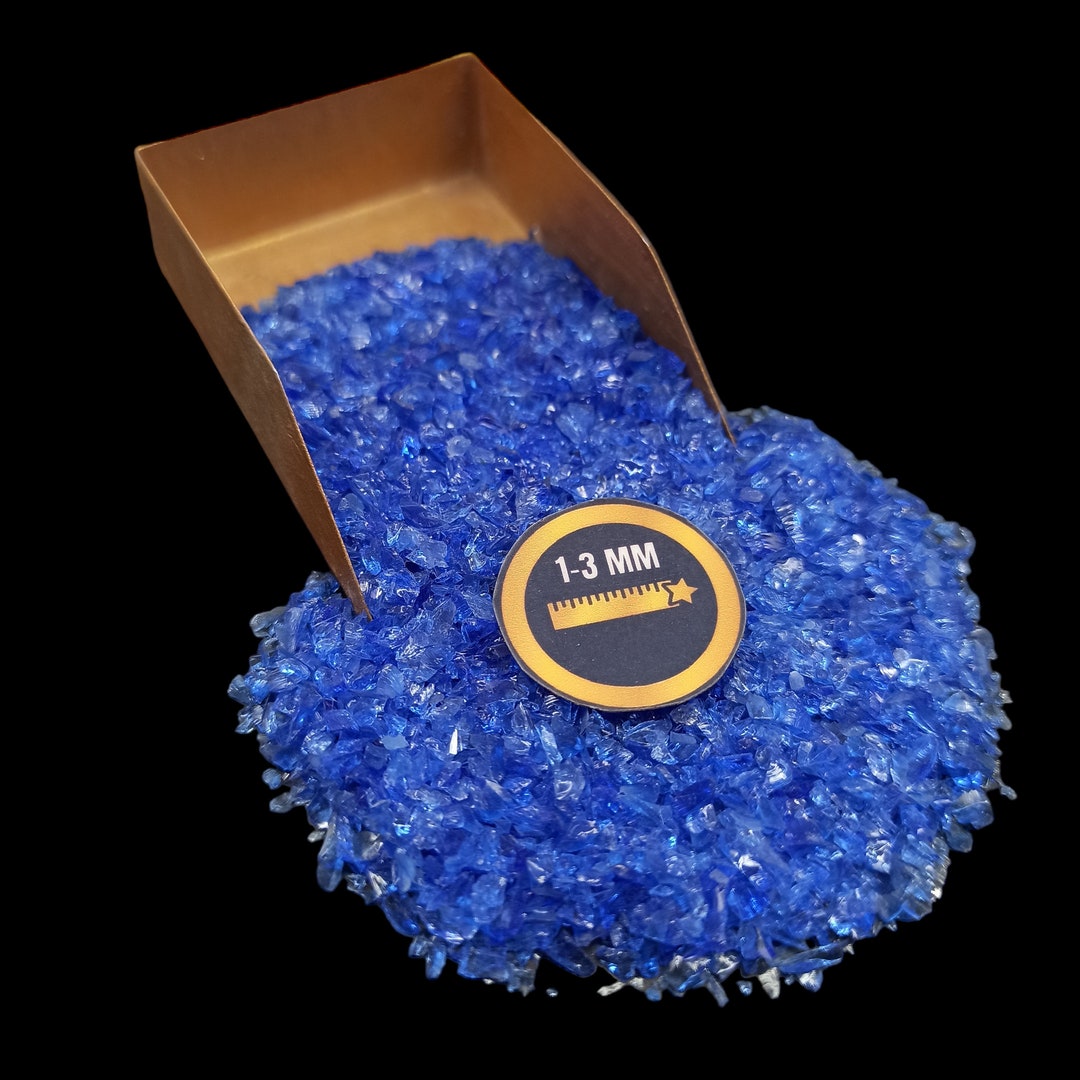 Vibrant Royal Blue Gemstone Crushed 1-3mm Powder for Ring Inlay ...
