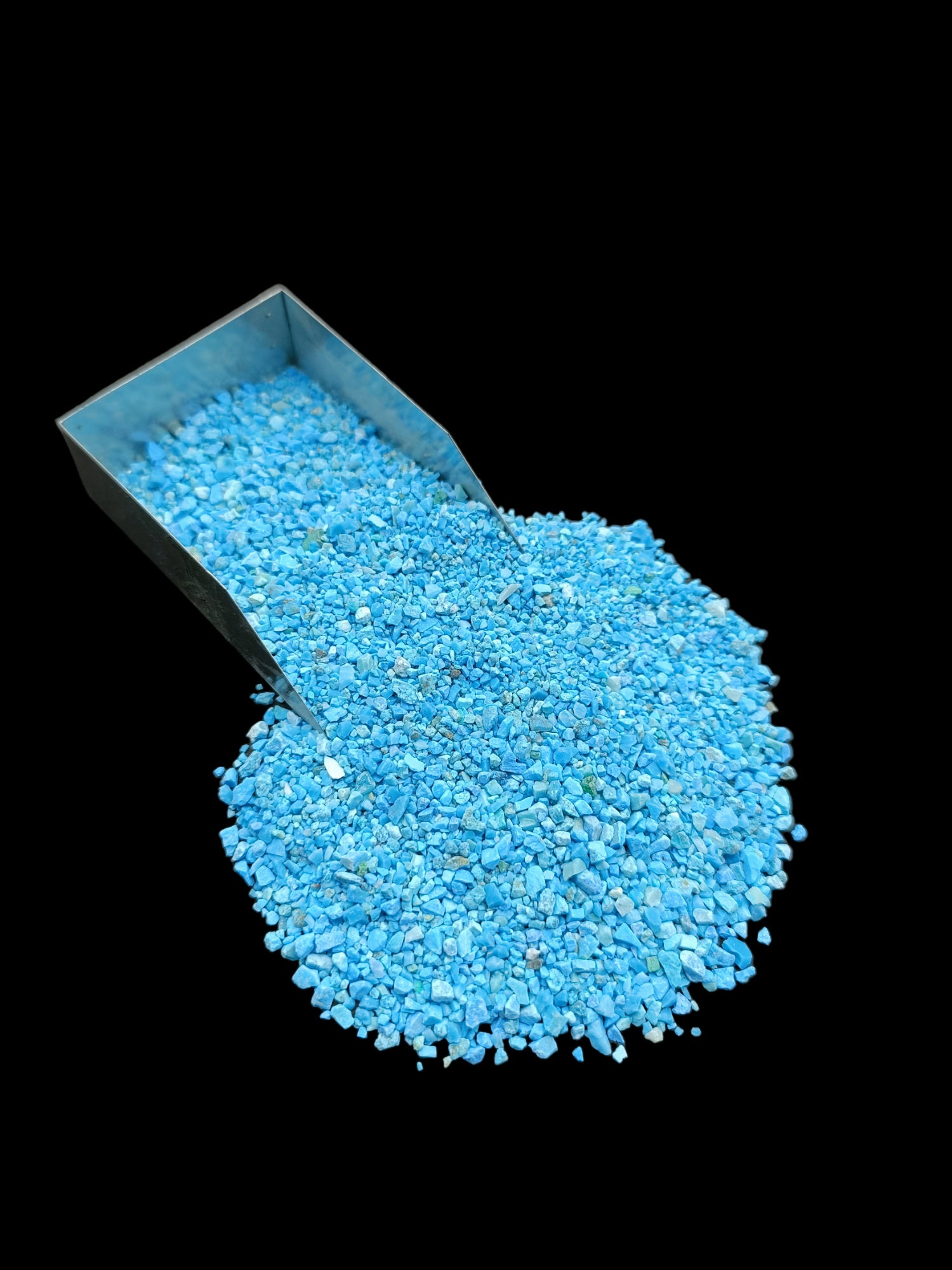 Sky Blue Turquoise Crushed Raw Stone Powder, 1-3mm Sky Blue Powder ...