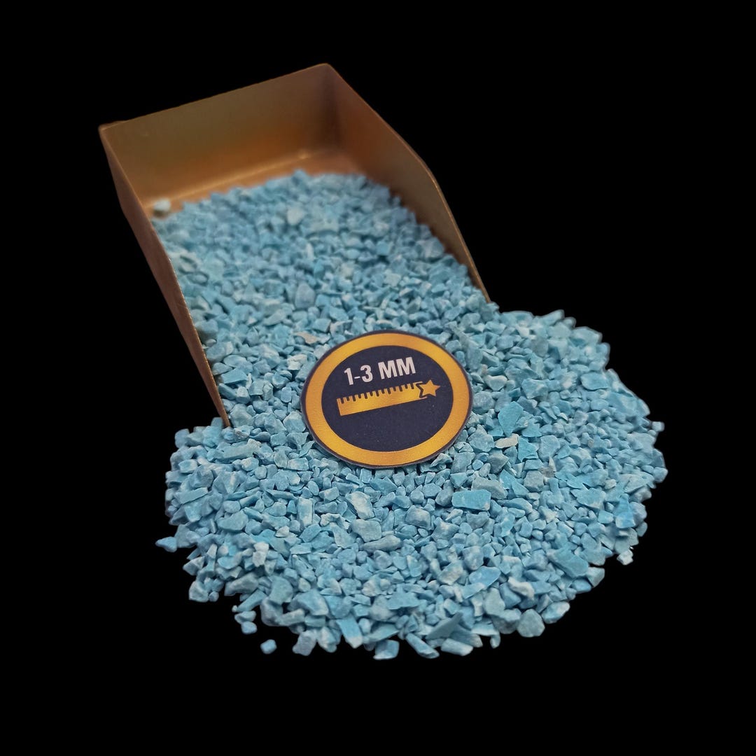 1-3mm Sky Blue Powder, Sky Blue Turquoise Crushed Raw Stone Powder ...