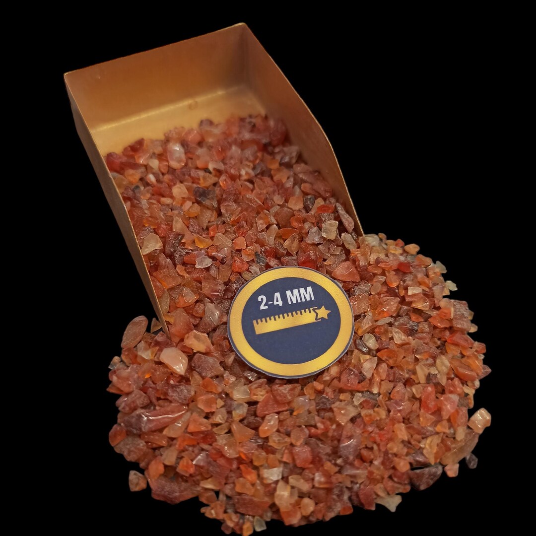 Coarse Crushed Natural Carnelian Gemstone 2-4mm for Jewelry Making ...