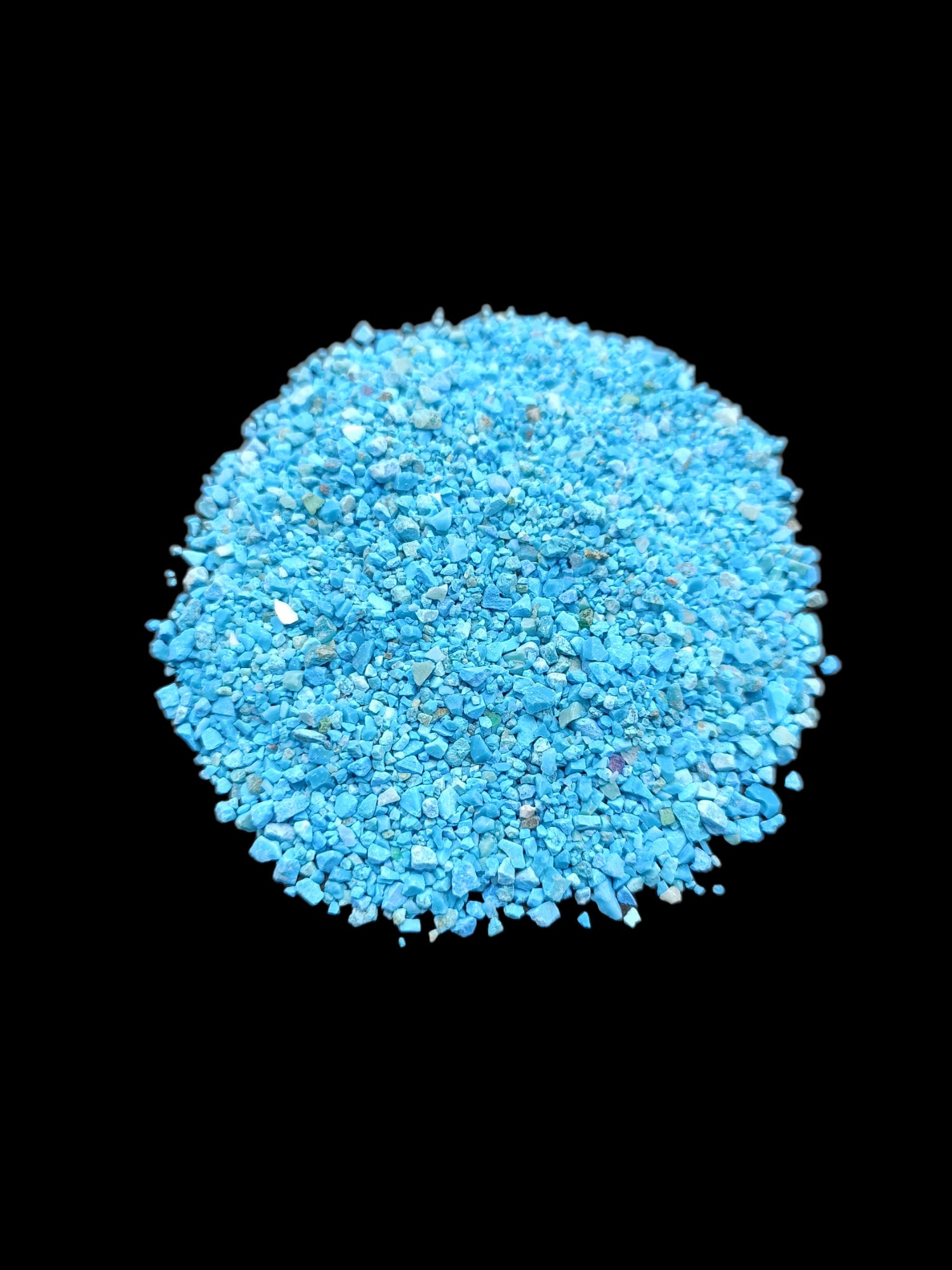 Sky Blue Turquoise Crushed Raw Stone Powder, 1-3mm Sky Blue Powder ...