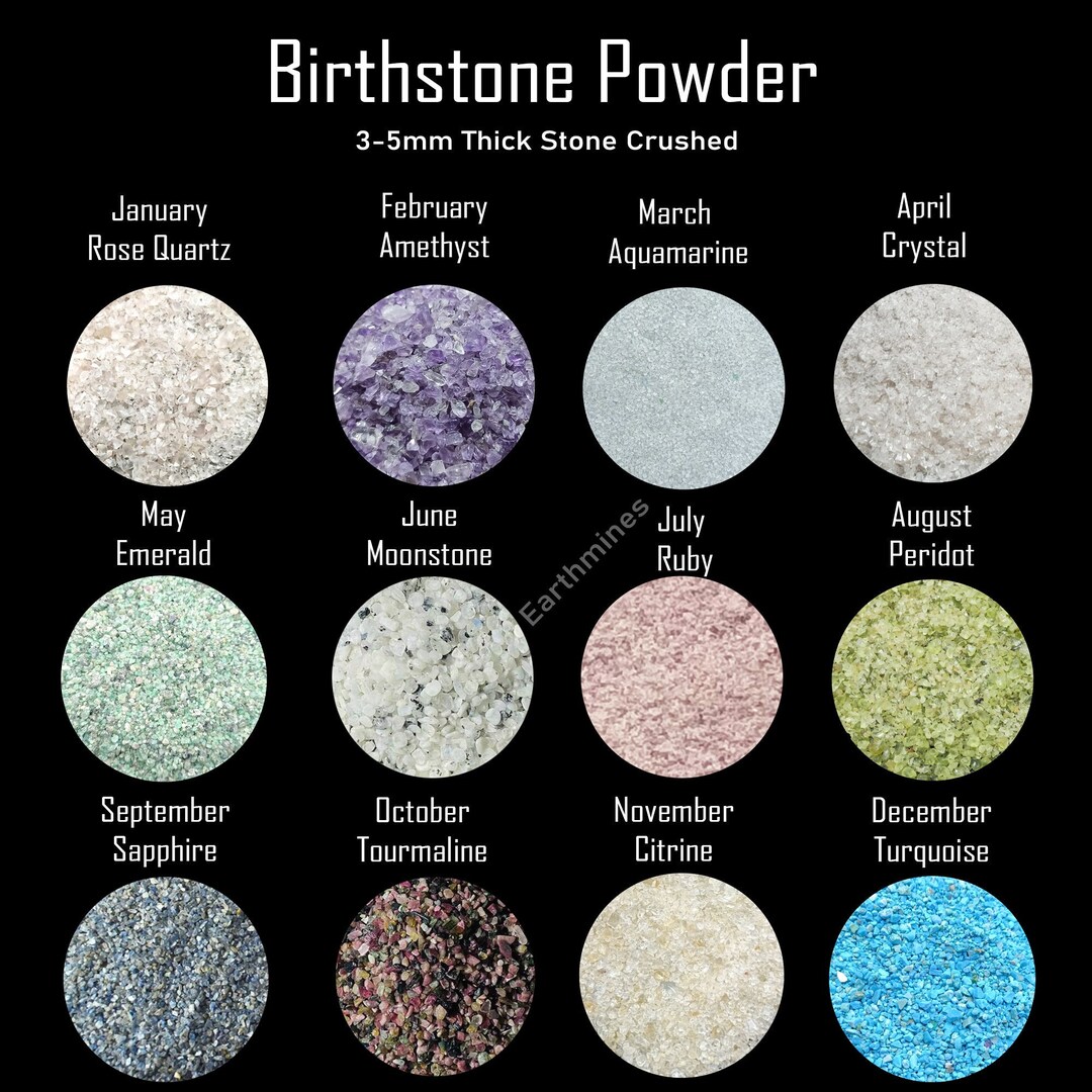 Gemstone Crushed 3-5mm Big Raw Stone Crushed, Birthstone Powder ...