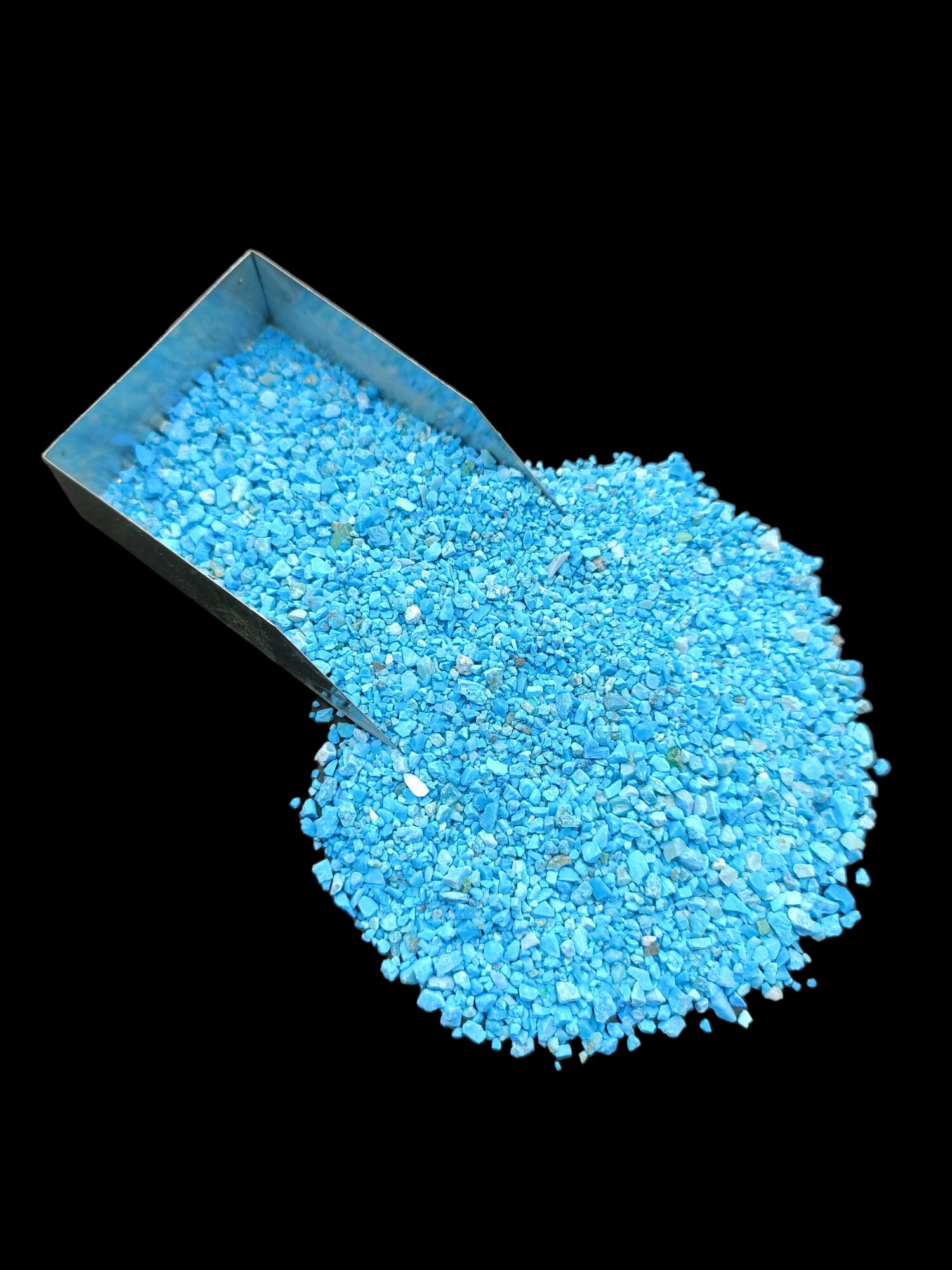 Sky Blue Turquoise Crushed Raw Stone Powder, 1-3mm Sky Blue Powder ...