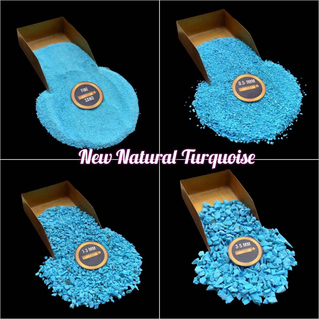 New Natural Turquoise Coarse Crushed Fine Dust Sand Gemstone Powder ...