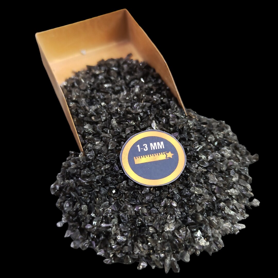 Natural Black Obsidian Crushed Stone 1-3mm for Fish Tanks Jewelry ...