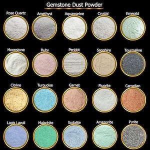 Gemstone Crushed Fine Raw Stone Powder, Crushed Powder, Healing Crystal ...