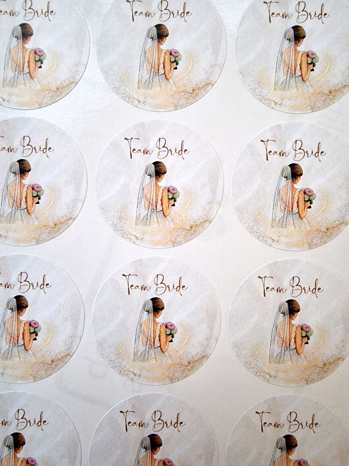 Personalised Team Bride Stickers: Wedding Favour Labels - Etsy UK
