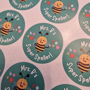 Personalised Super Speller Teacher Stickers: Bee Reward Labels - Etsy