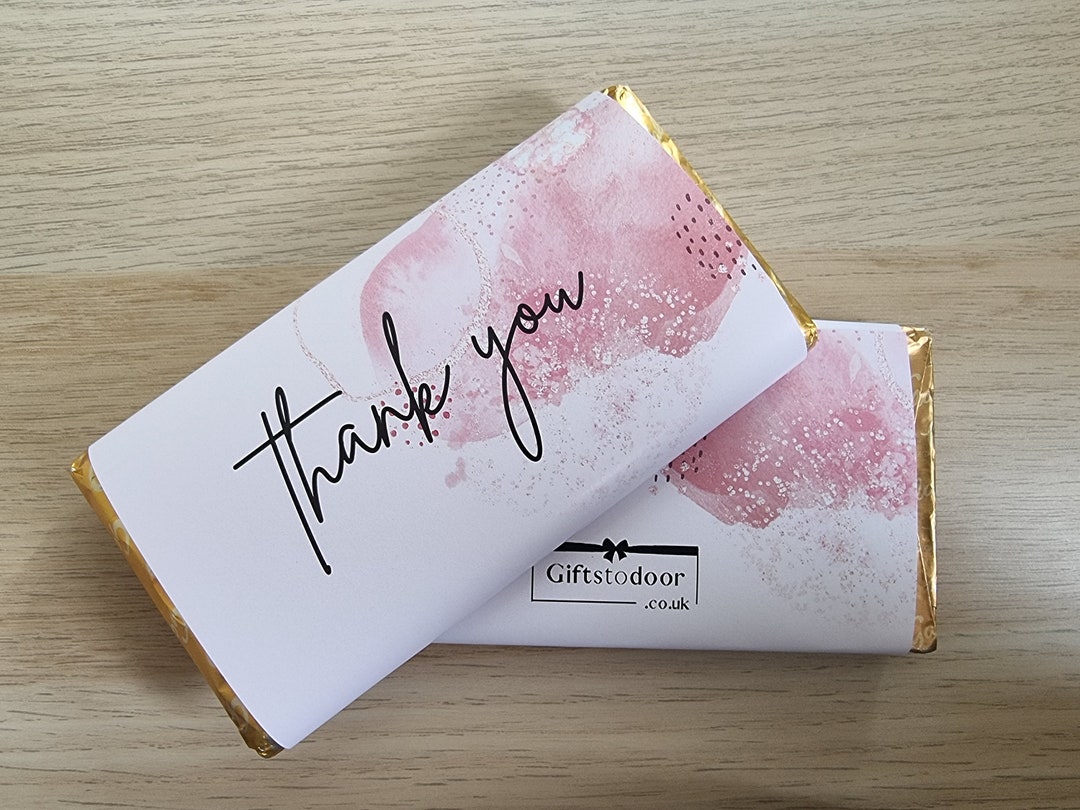 PERSONALISED Chocolate Bar Wrapper, Personalised Thank You, Birthday ...