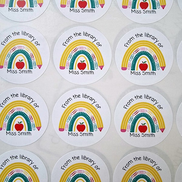 From the Library of Stickers - Etsy