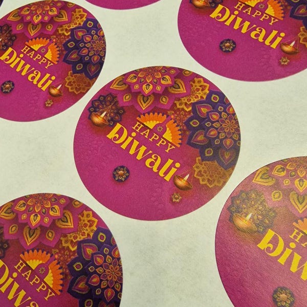 Foiled Diwali Sticker - Etsy UK