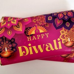 Personalised Diwali Chocolate Bar Wrapper - Galaxy Bar Sweet Gift for ...