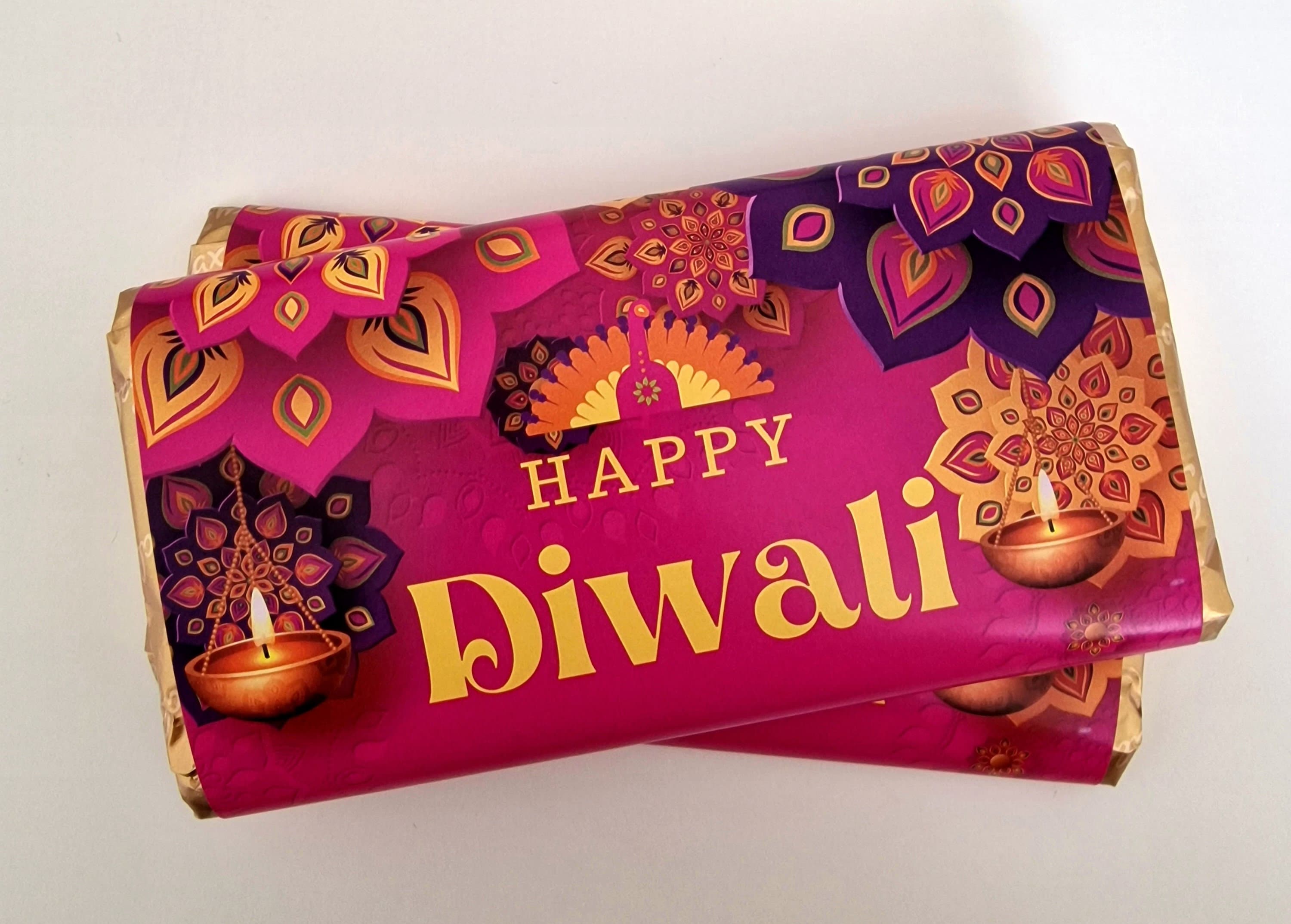 Personalised Diwali Chocolate Bar Wrapper - Galaxy Bar Sweet Gift for ...