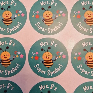Personalised Super Speller Teacher Stickers: Bee Reward Labels - Etsy