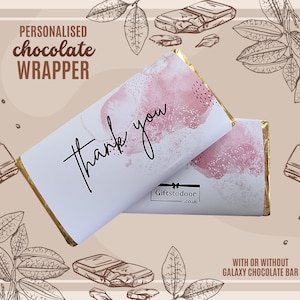 PERSONALISED Chocolate Bar Wrapper, Personalised Thank You, Birthday ...