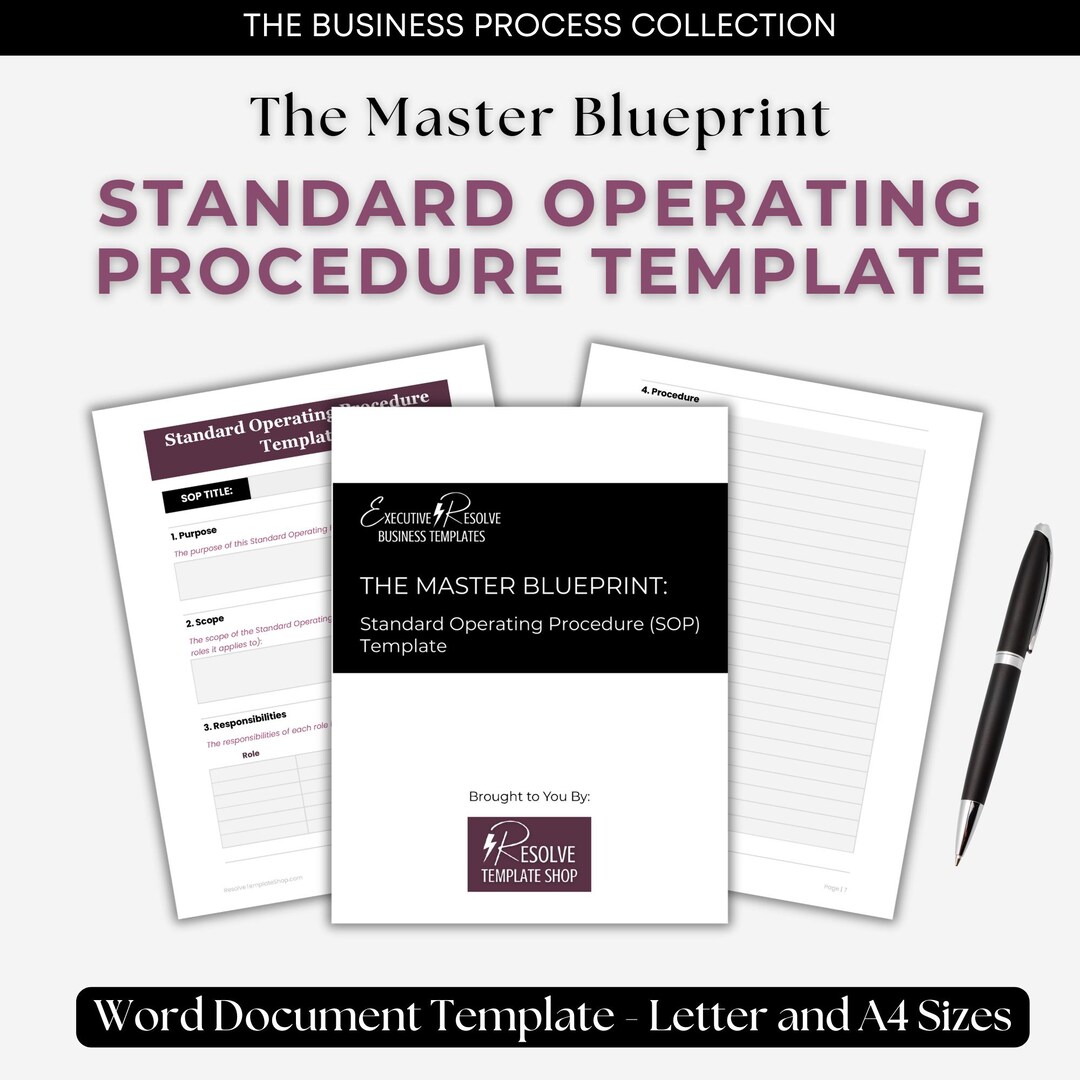 The Master Blueprint: Standard Operating Procedure (SOP) Template ...