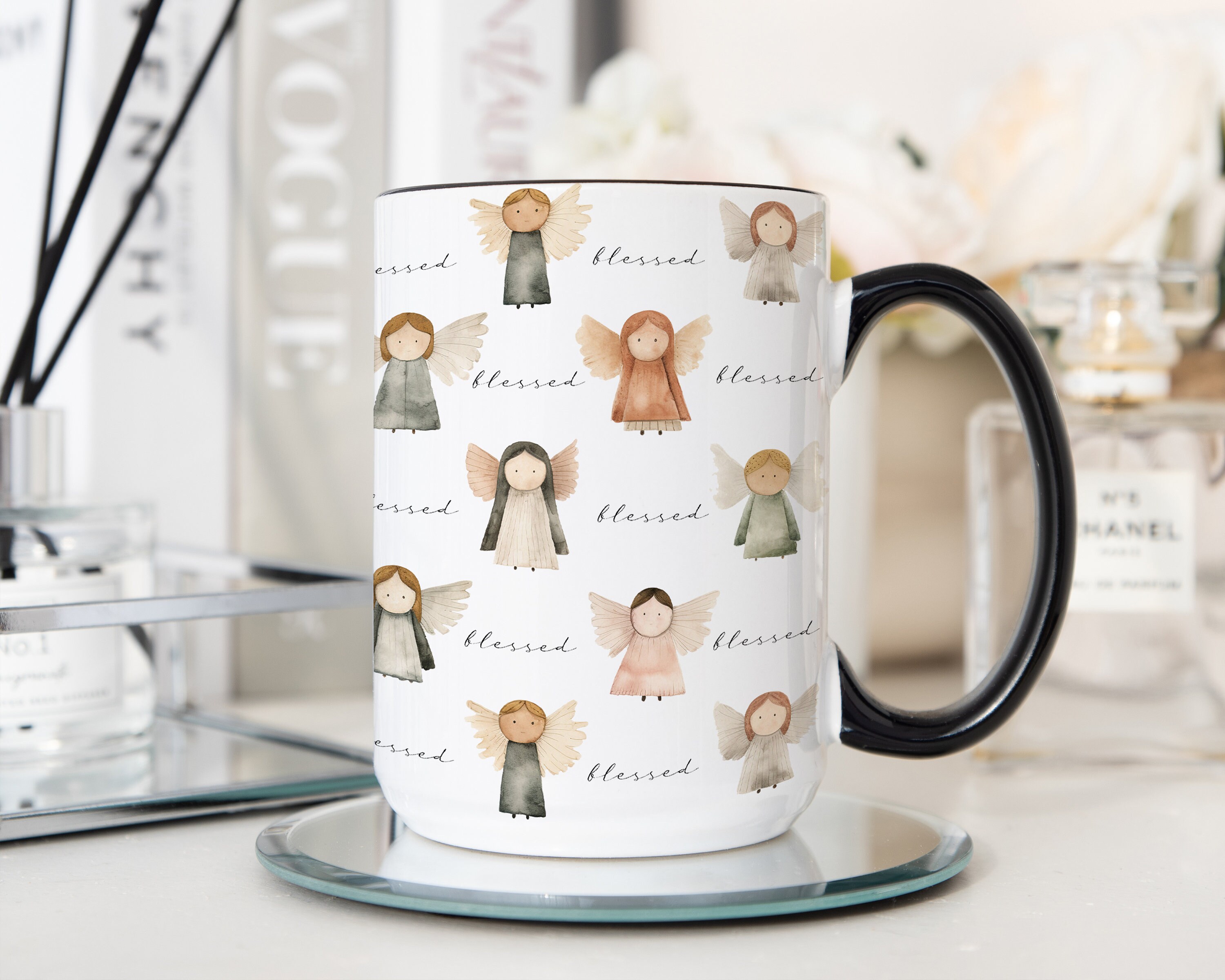 Angel Mug Gift for Mom, Blessed Coffee Mug Gift, Blessed Angels for Her ...