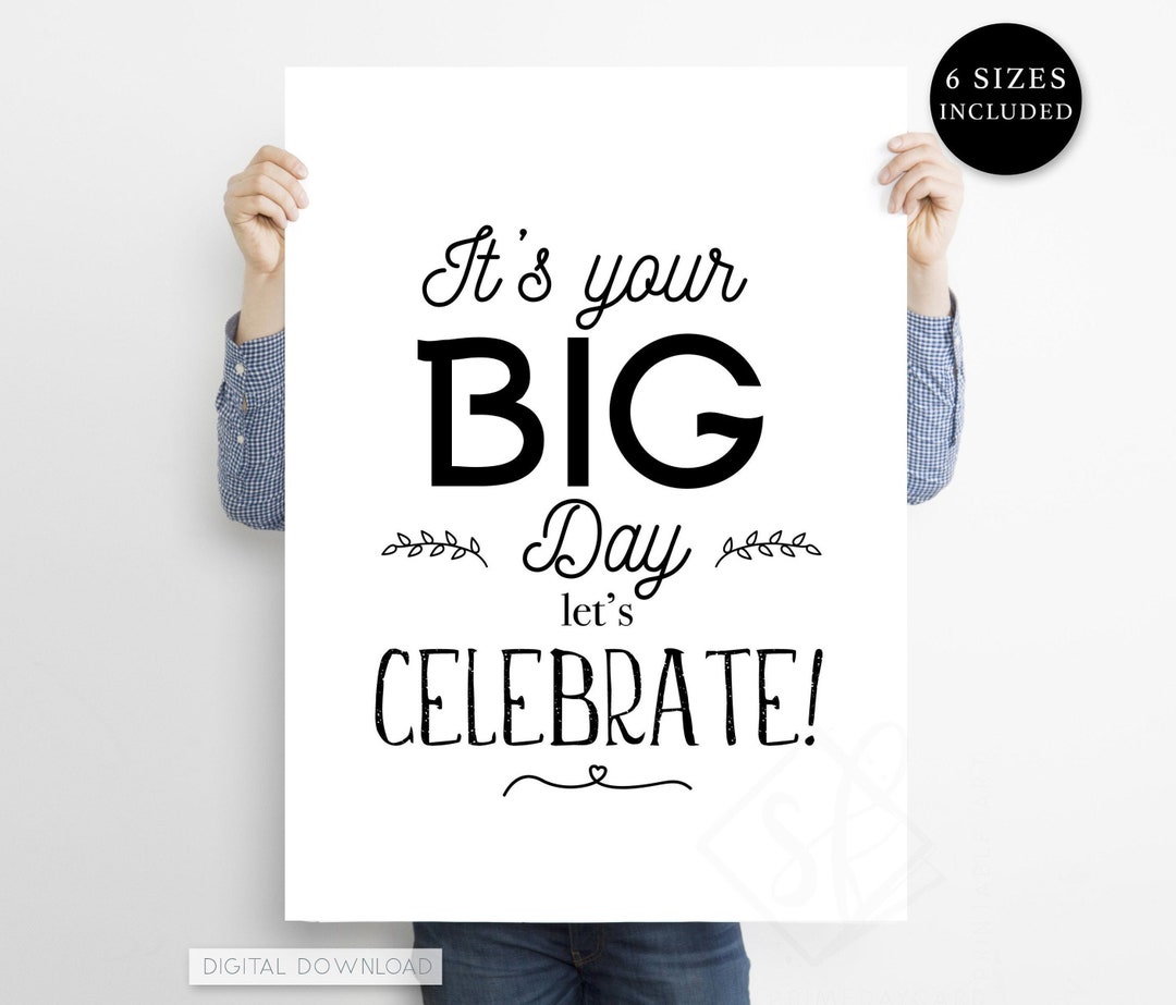 Happy Birthday Printable Sign: Minimalist Party Decor (digital Download ...