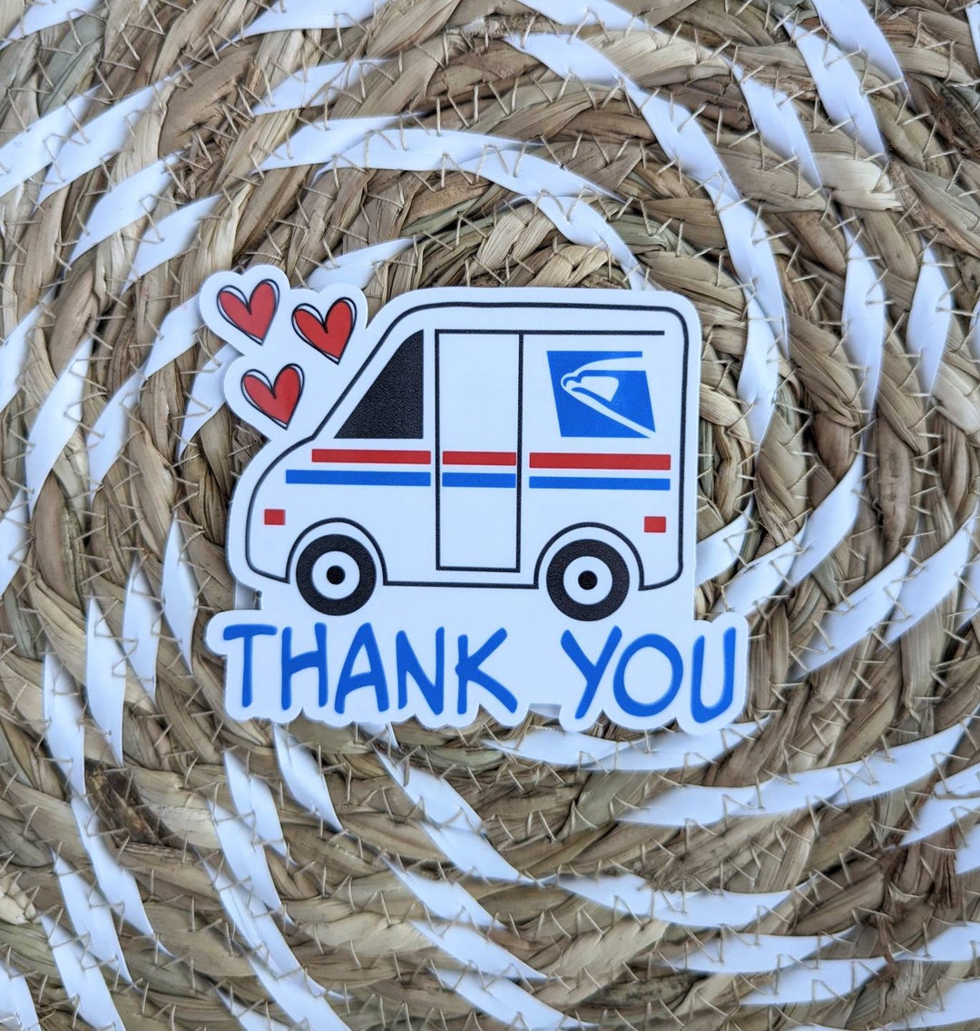 Postal Worker Appreciation Sticker, Thank Your Mail Carriers Decal ...