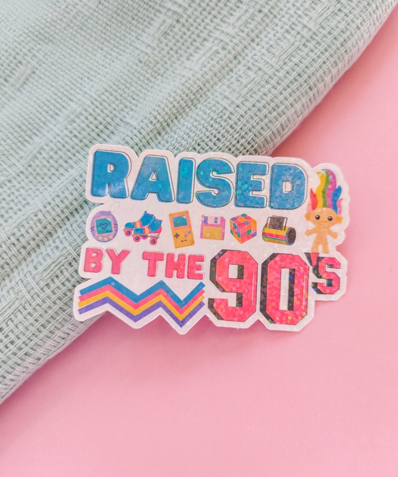90's Stickers 90s Kid Stickers Glitter Holographic 90s - Etsy