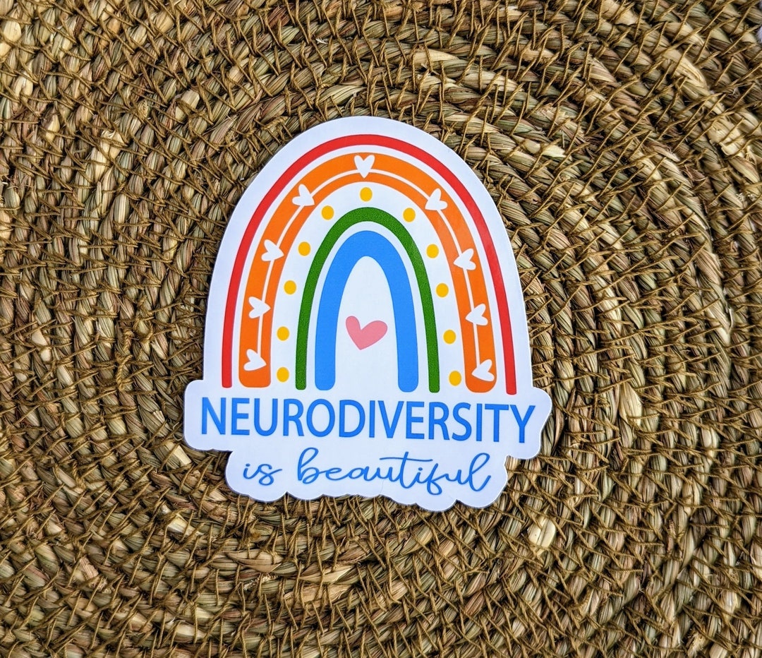 Rainbow Neurodiversity Sticker for Water Botte, Embrace Neurodiversity ...