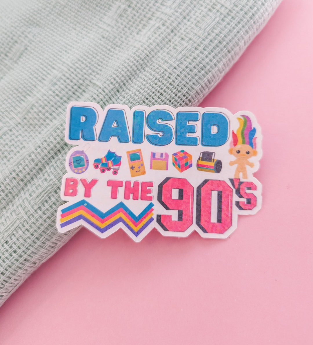 90's Stickers, 90s Kid Stickers, Glitter Holographic 90s Nostalgia ...