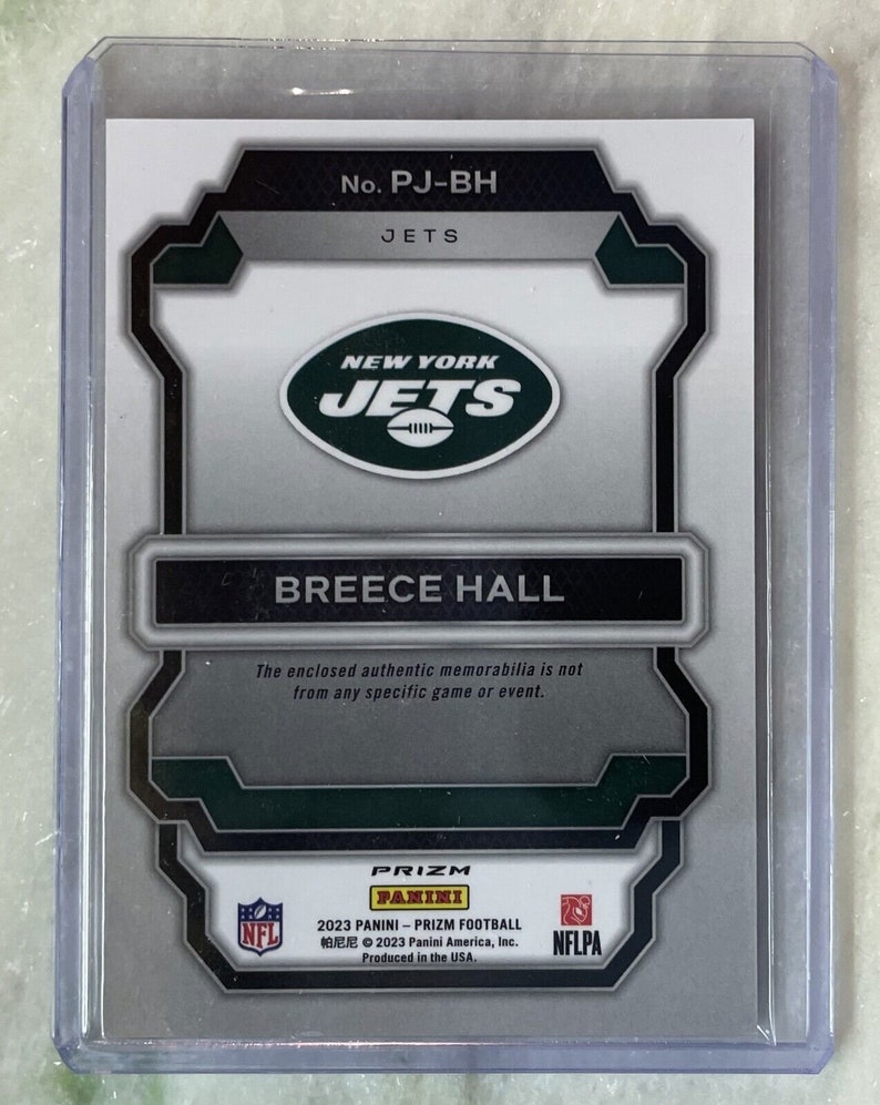2023 Panini Prizm Premier Jerseys PJ-BH Breece Hall Patch Jets Rookie ...