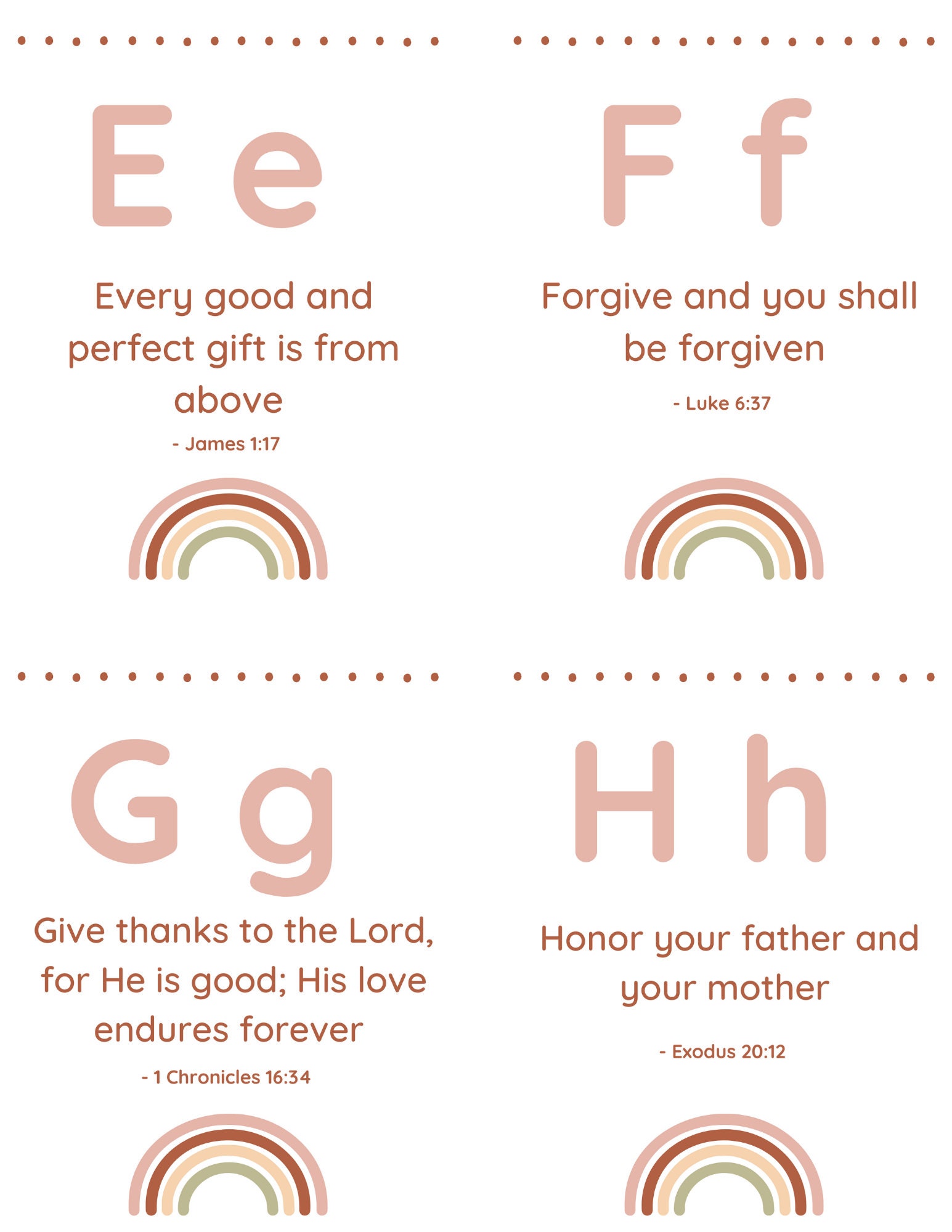 ABC Bible Verse Flashcards (digital Download) - Etsy