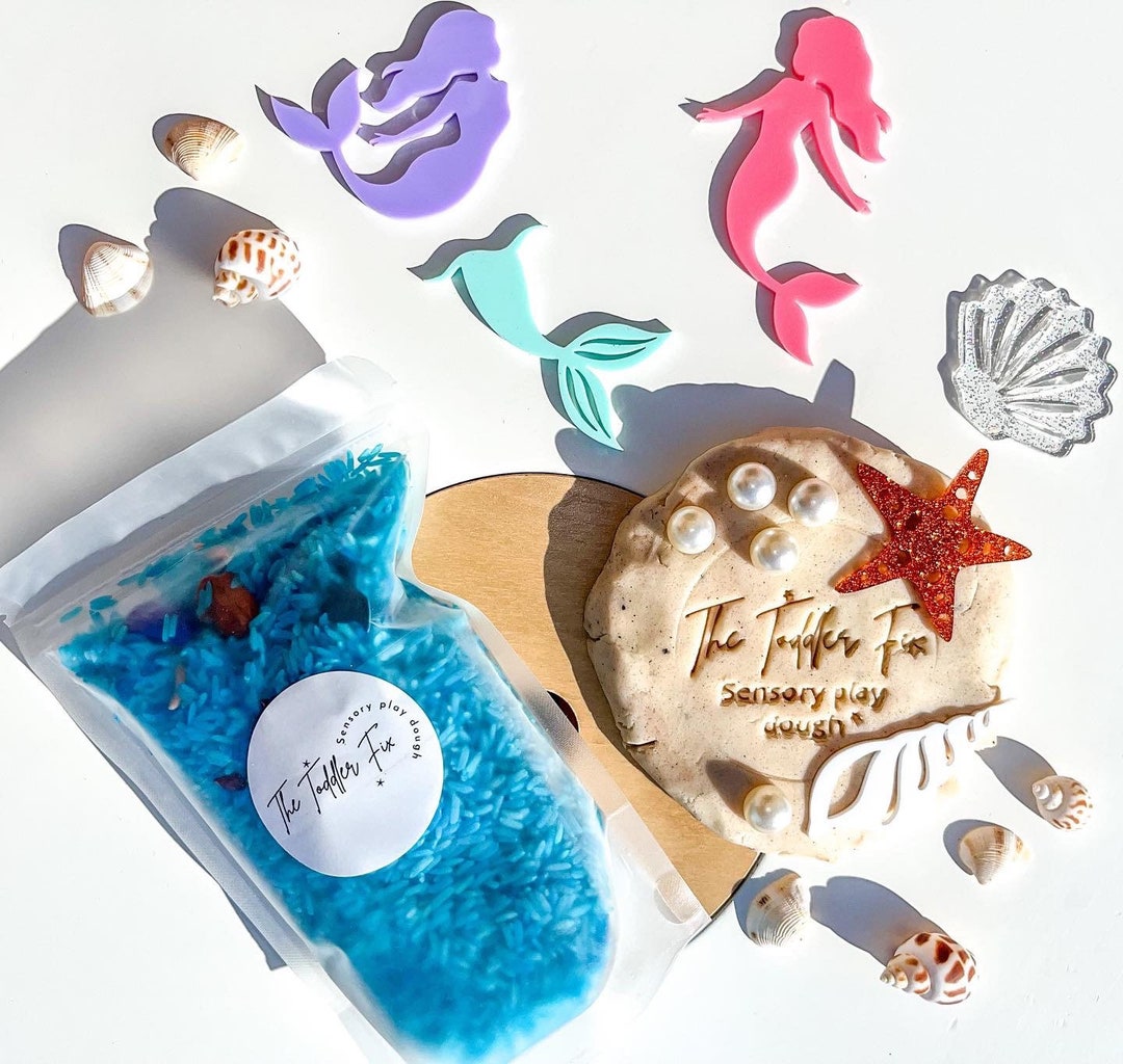 Mermaid Play Dough Sensory Kit - Etsy