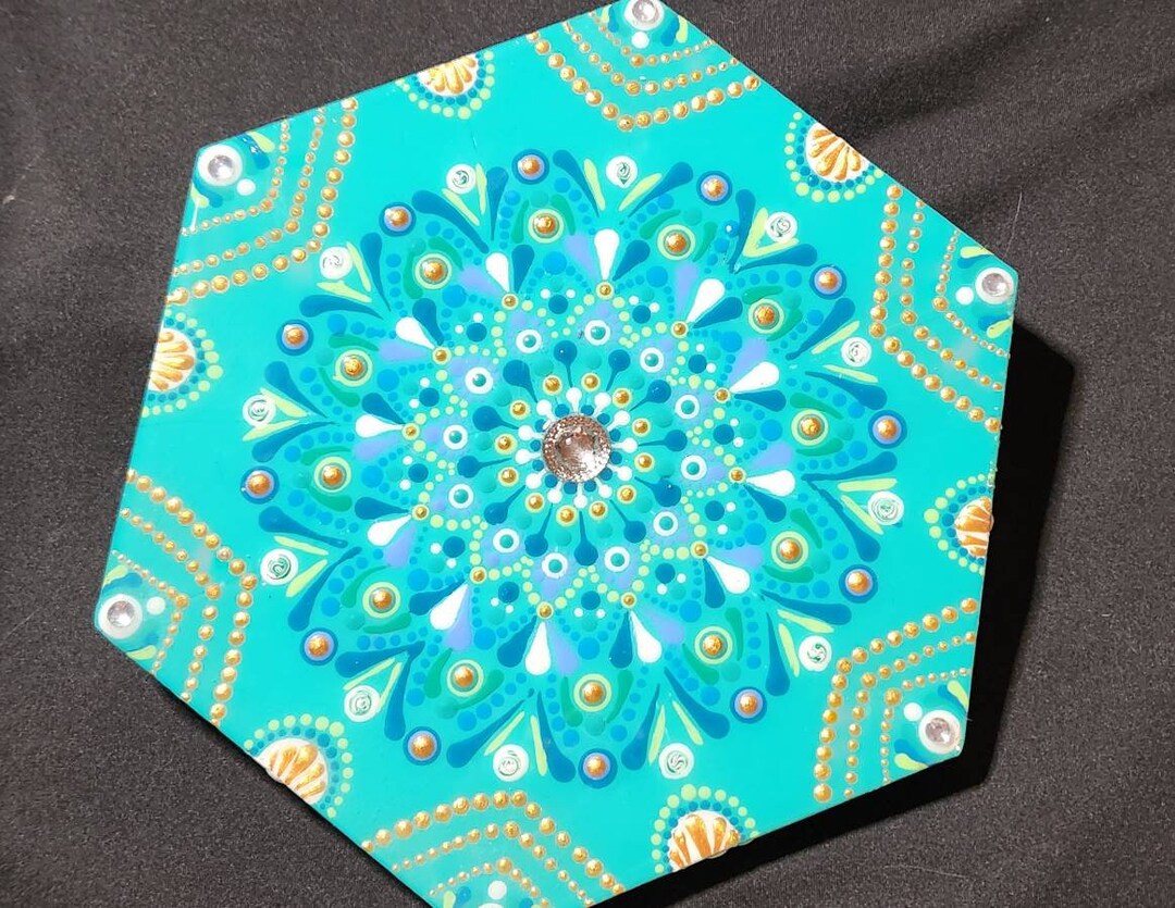 Octagon Mandala Stone - Etsy