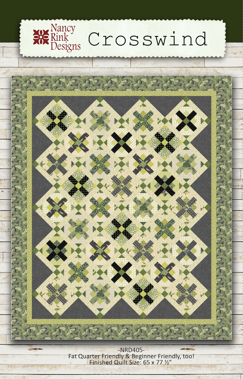 Crosswind Fat Quarter Quilt Pattern Easy Scrappy - Etsy