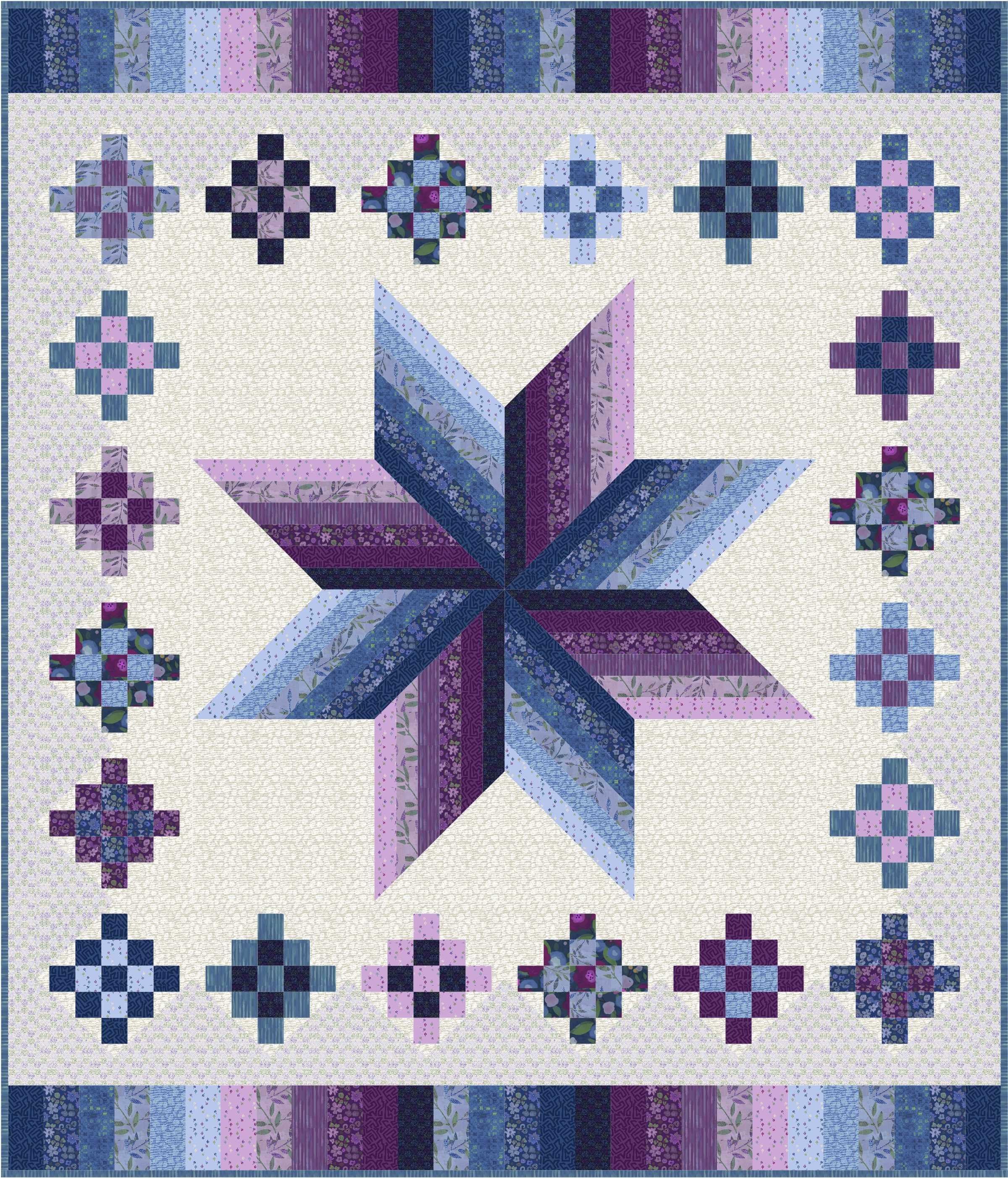 Strippy Star Digital Quilt Pattern - Etsy