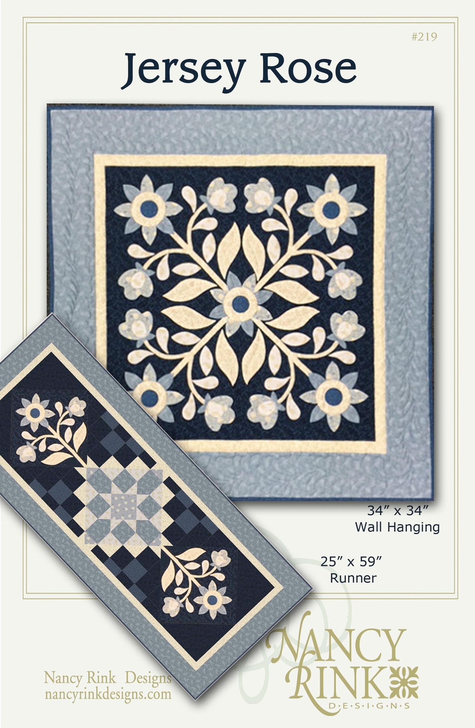 Jersey Rose Wall Hanging and Runner Quilt Pattern - Etsy