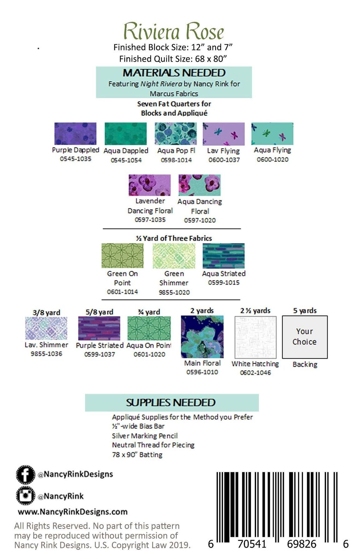 Riviera Rose Quilt Pattern - Etsy