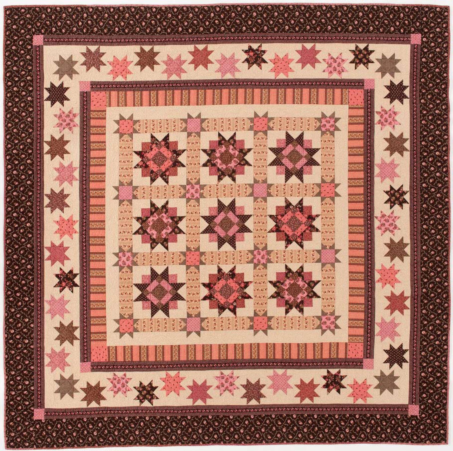 Milky Way Pink and Brown Quilt Pattern - Etsy