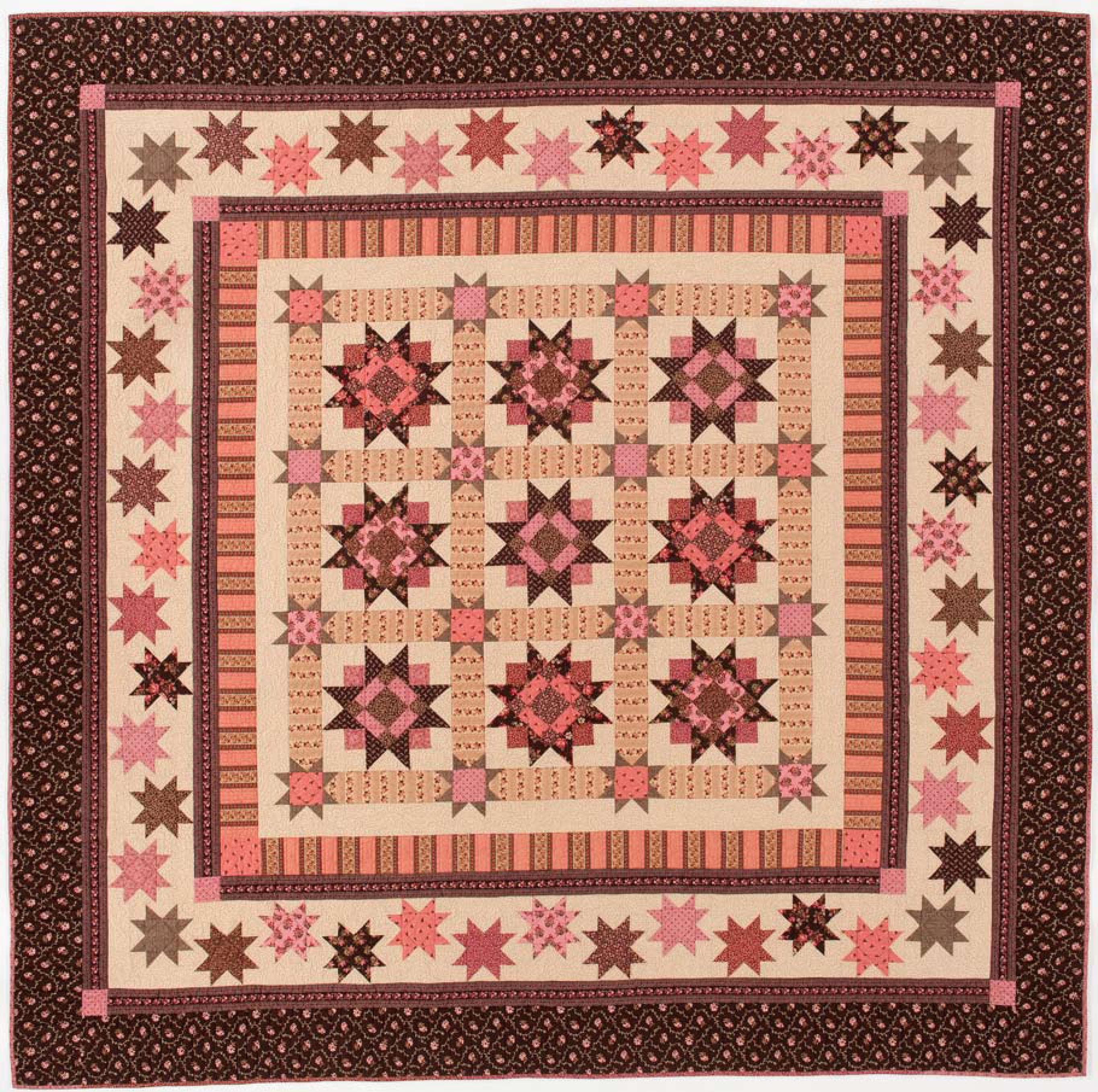 Milky Way Pink and Brown Quilt Pattern - Etsy