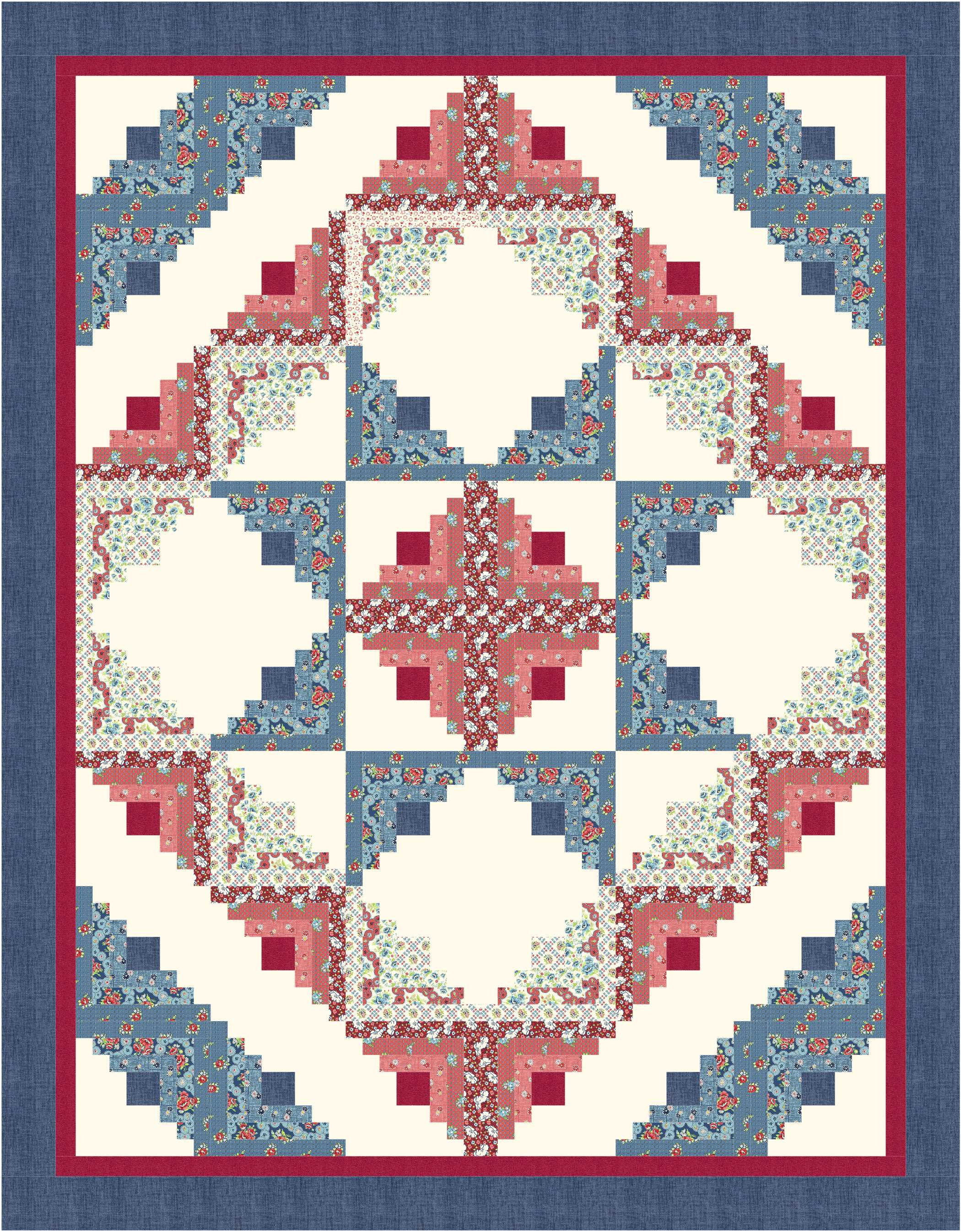 Log Cabin Star Vintage Reproduction Traditional Quilt - Etsy