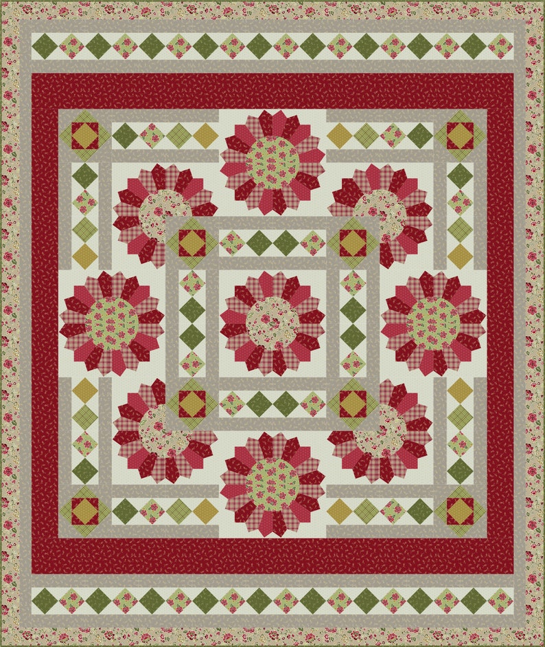 Sunflower Garden Digital Quilt Pattern - Etsy