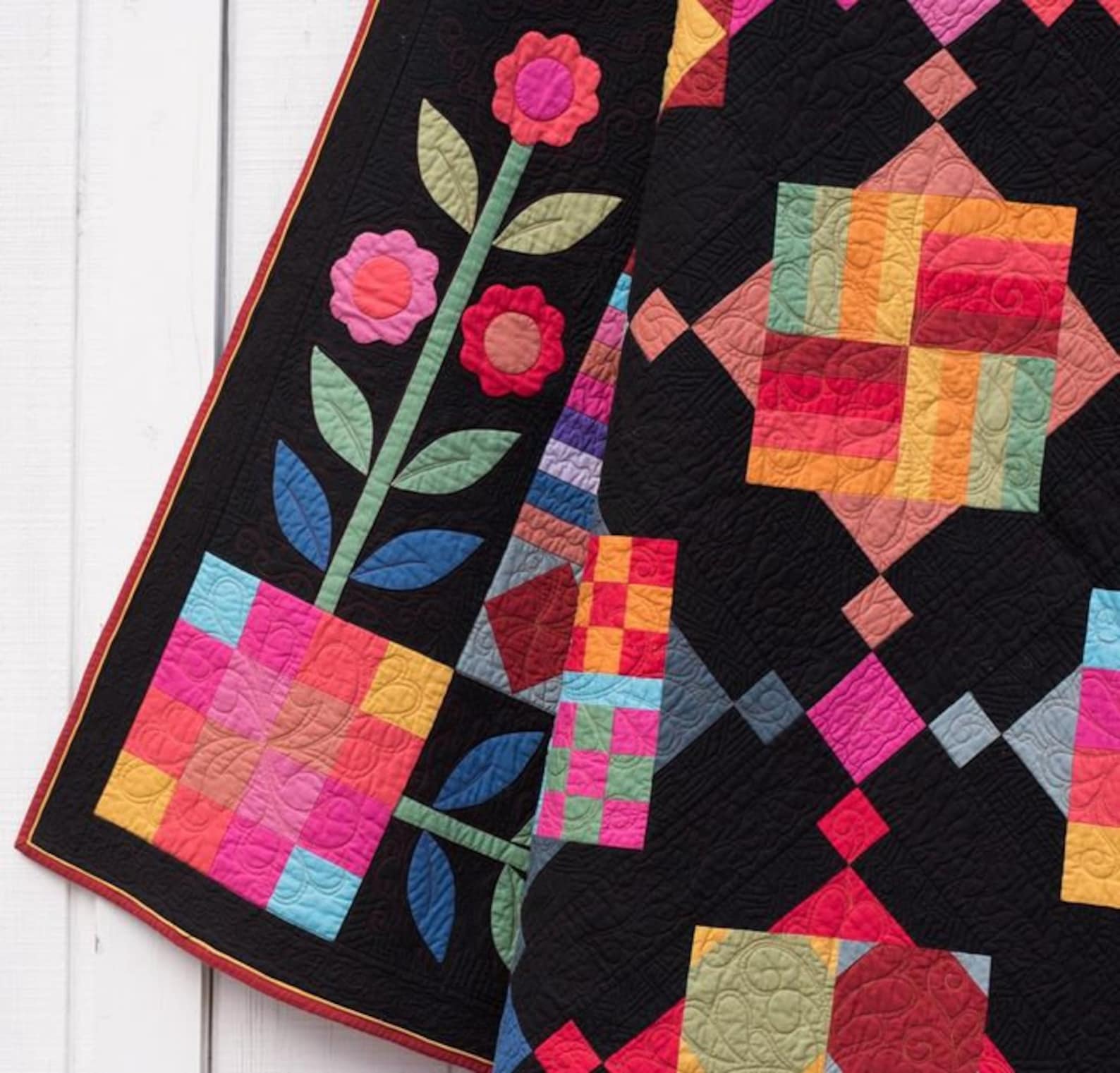 Amish With a Twist Block of the Month Sampler Pattern for 88 X 105 ...