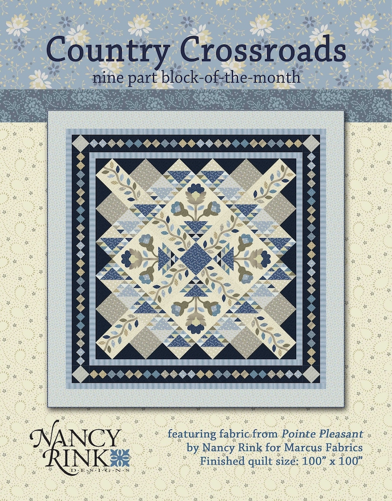 Country Crossroads Block of the Month Quilt Pattern - Etsy