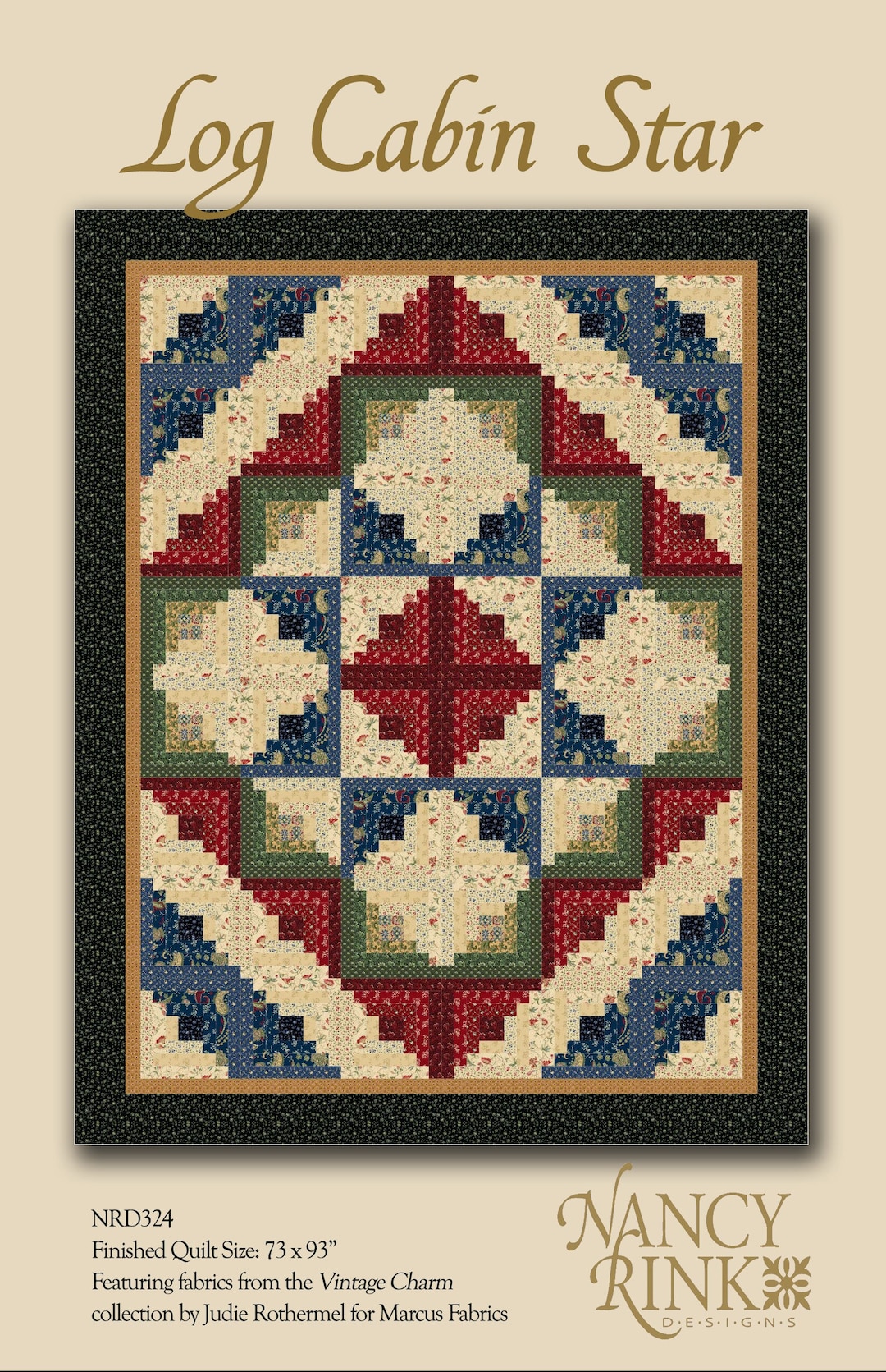 Log Cabin Star Vintage Reproduction Traditional Quilt - Etsy