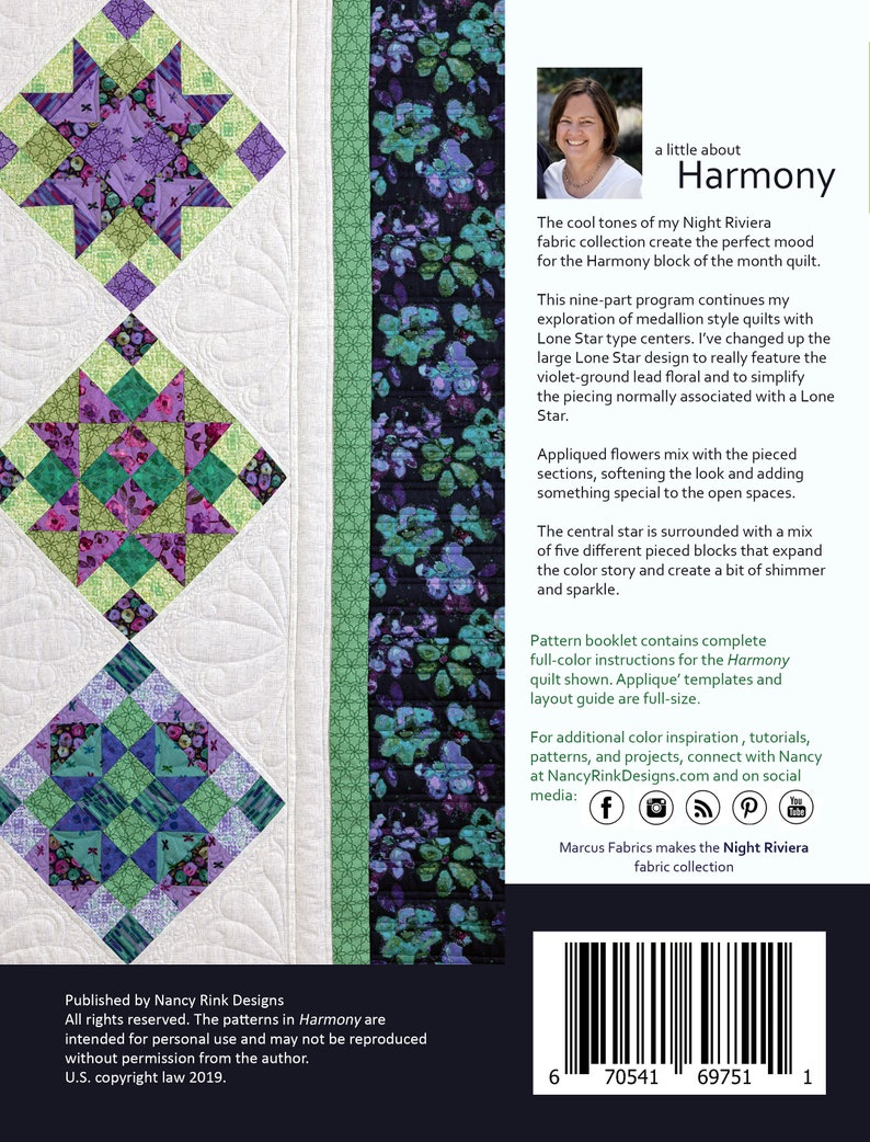 Harmony Block of the Month Quilt Pattern - Etsy