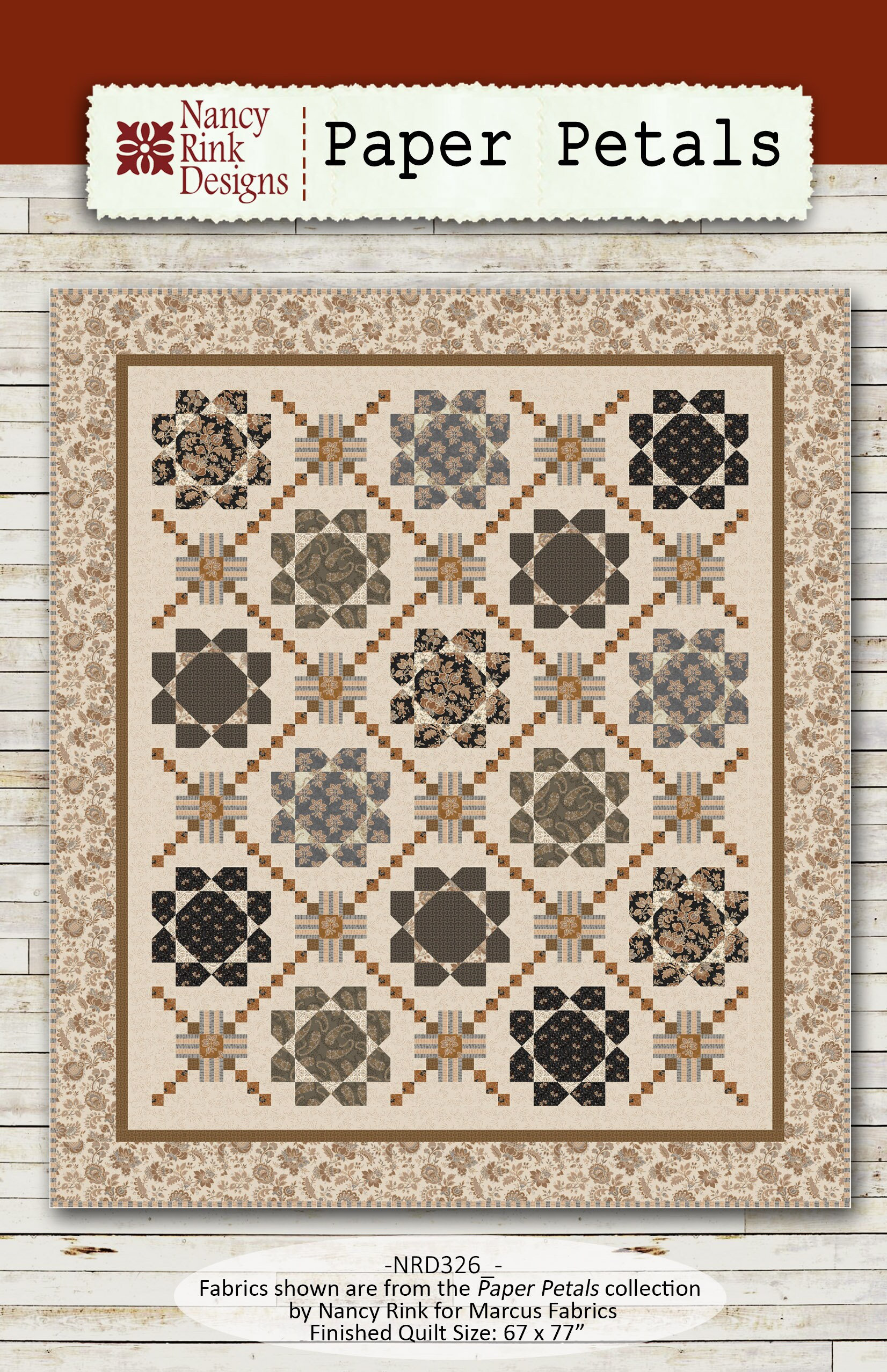 Paper Petals Patchwork Bed Size Quilt Pattern in Neutral Tones - Etsy