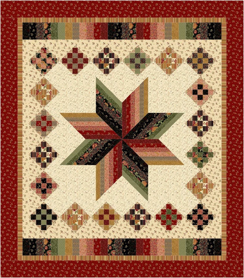 Strippy Star Digital Quilt Pattern - Etsy