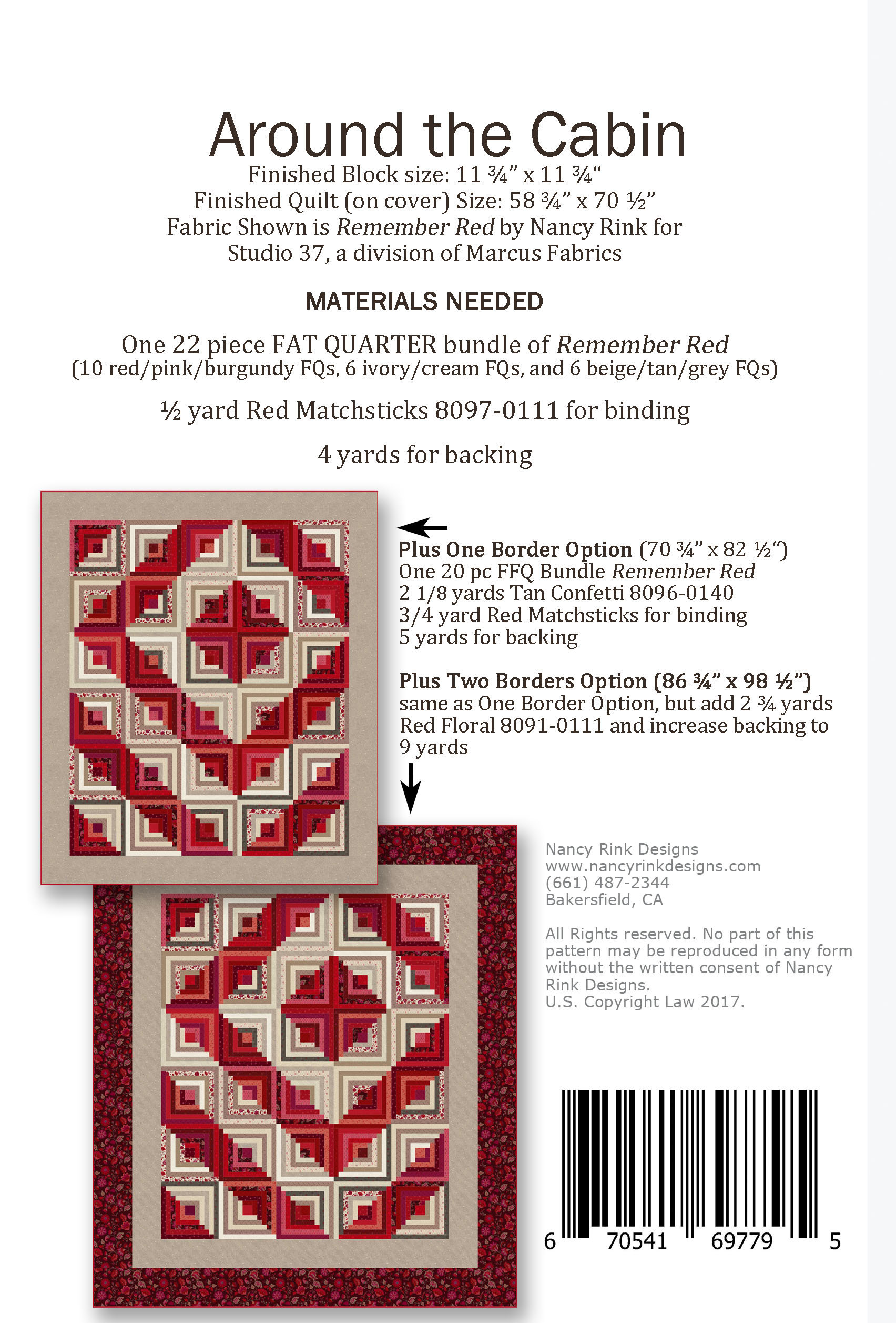 Around the Cabin Digital Quilt Pattern - Etsy