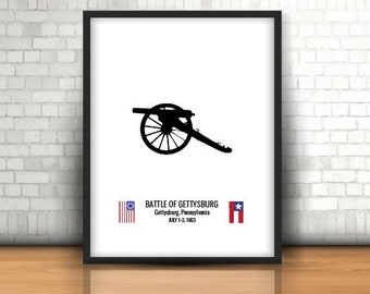 Vintage 1950's Style Gettysburg National Park Battlefield Civil War ...