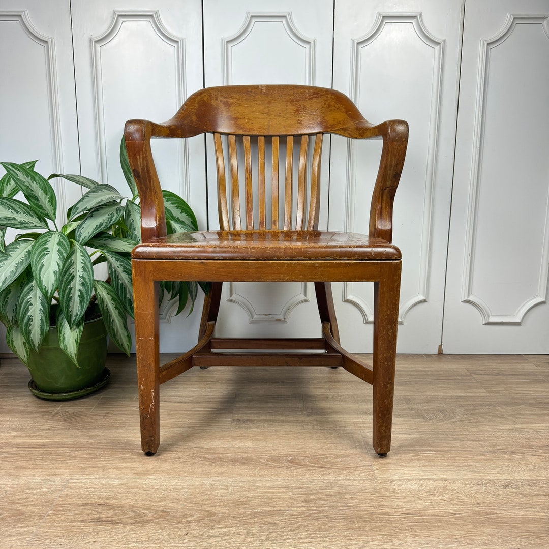 Mission Style Bankers Armchair, Walnut Bank of England, Courtroom or ...