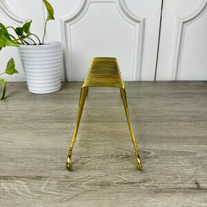 Vintage 40 Slot Vinyl Record Rack for 45's, Gold Metal Tabletop Rack ...