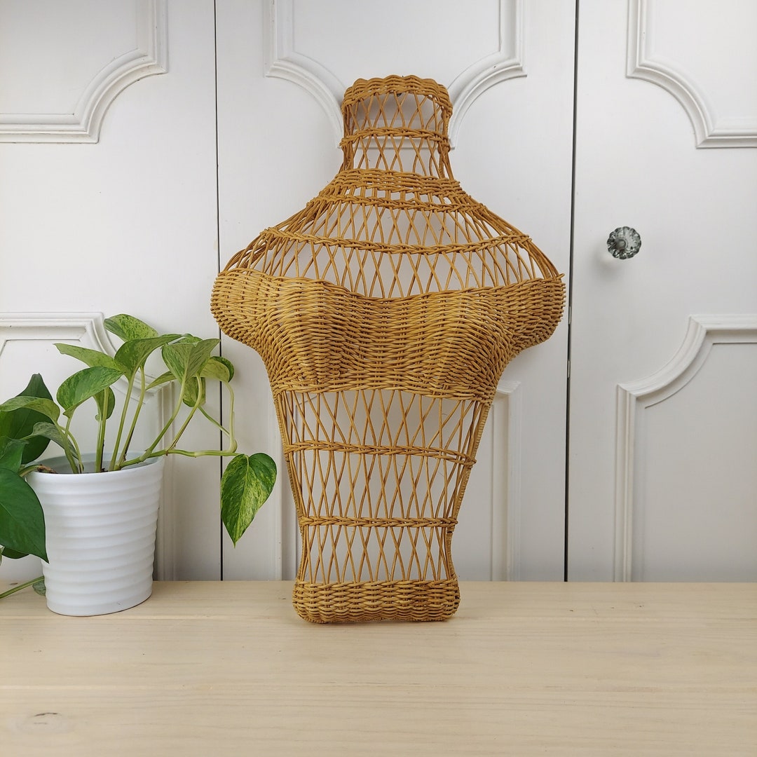 Vintage Wicker Mannequin, Rattan Mannequin Torso Wall Decor - Etsy