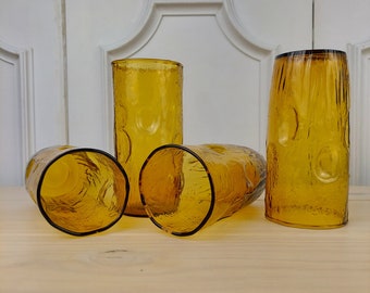 Amber Thumbprint Glasses - Etsy
